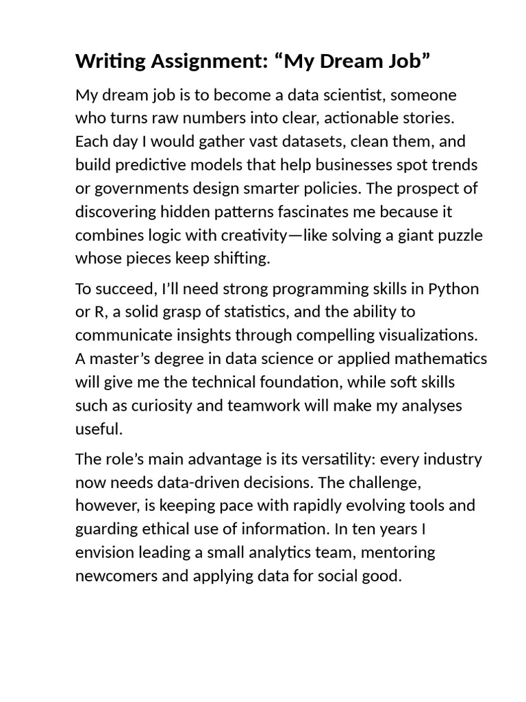 Writing Assignment | PDF