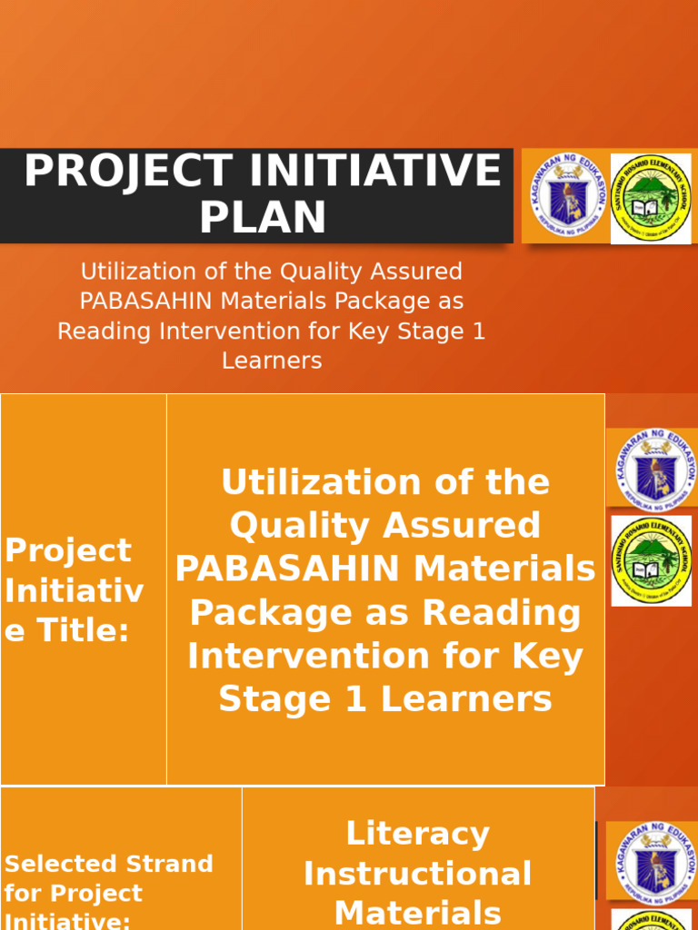 Sres - Project Initiative Plan | PDF | Teachers | Literacy