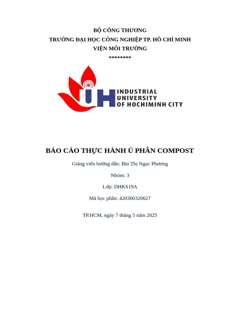 TH C Hành Phân Compost - Nhóm 3 - MTCN - T7 | PDF