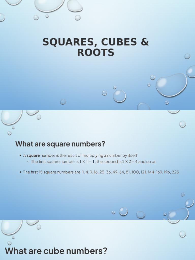 Square and Cube Root | PDF