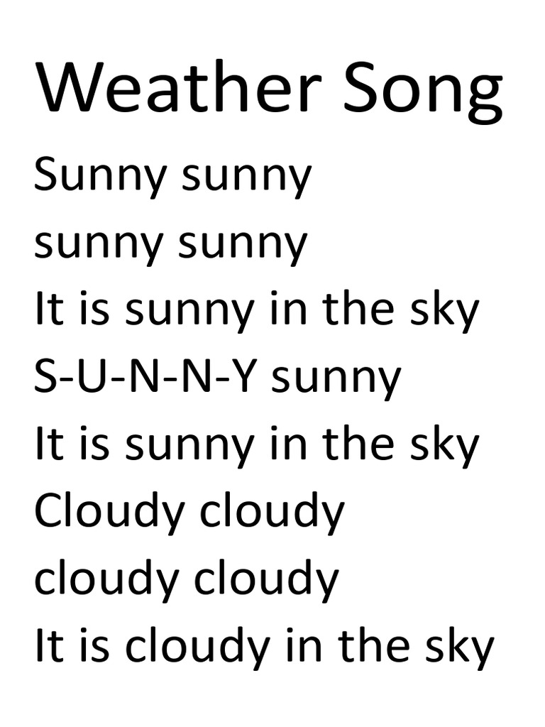 Weather and Finger Family Songs | PDF | Limbs (Anatomy)