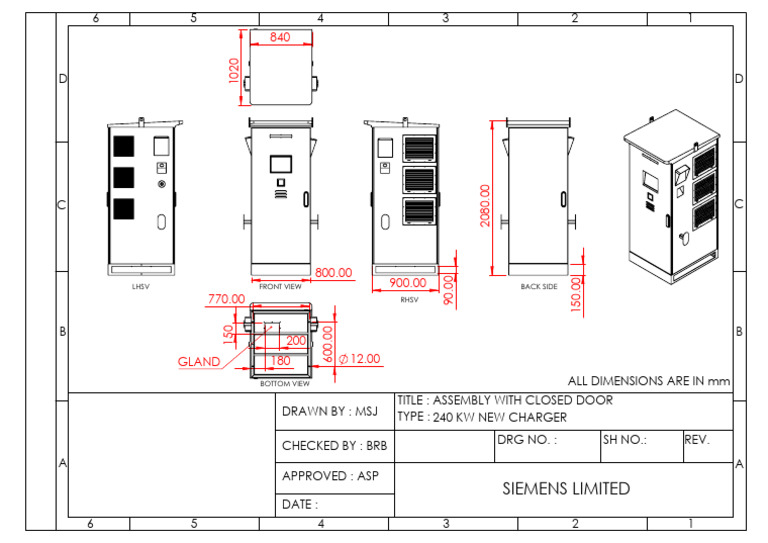 Siemens Charger Assembly Dimensions | PDF