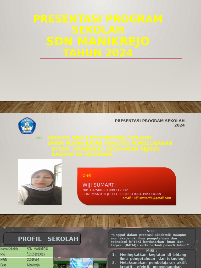 Presentasi Program Sekolah Bu Wiji Editan | PDF