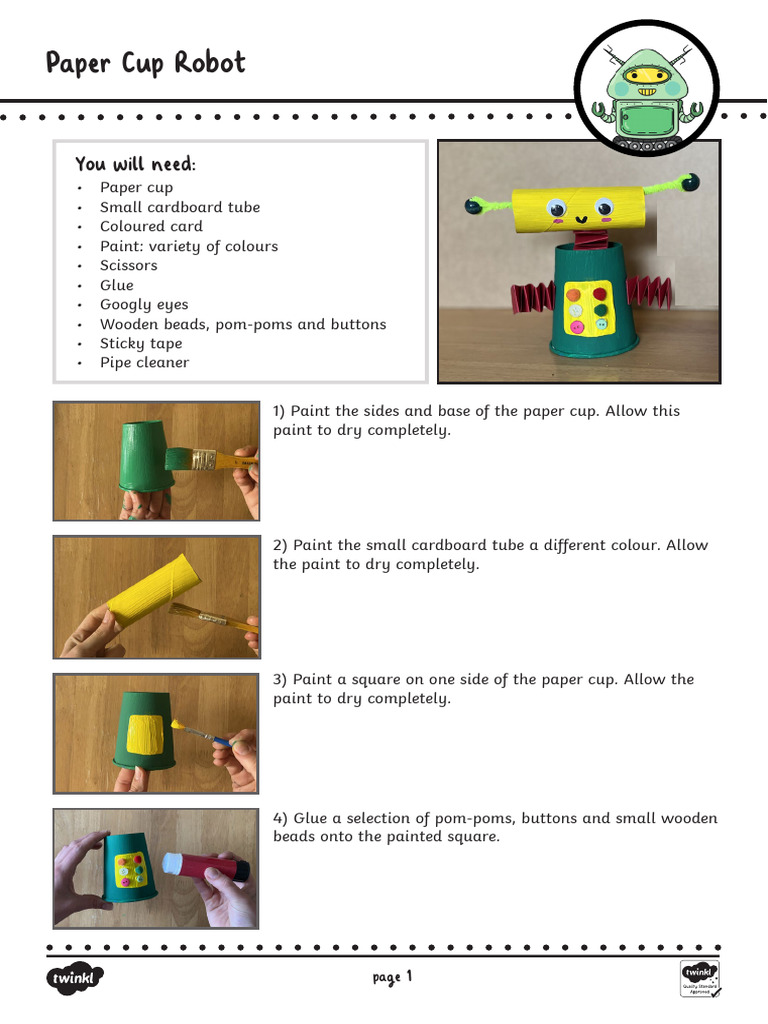 T TC 1721737199 Paper Cup Robot Craft Ver 2 | PDF