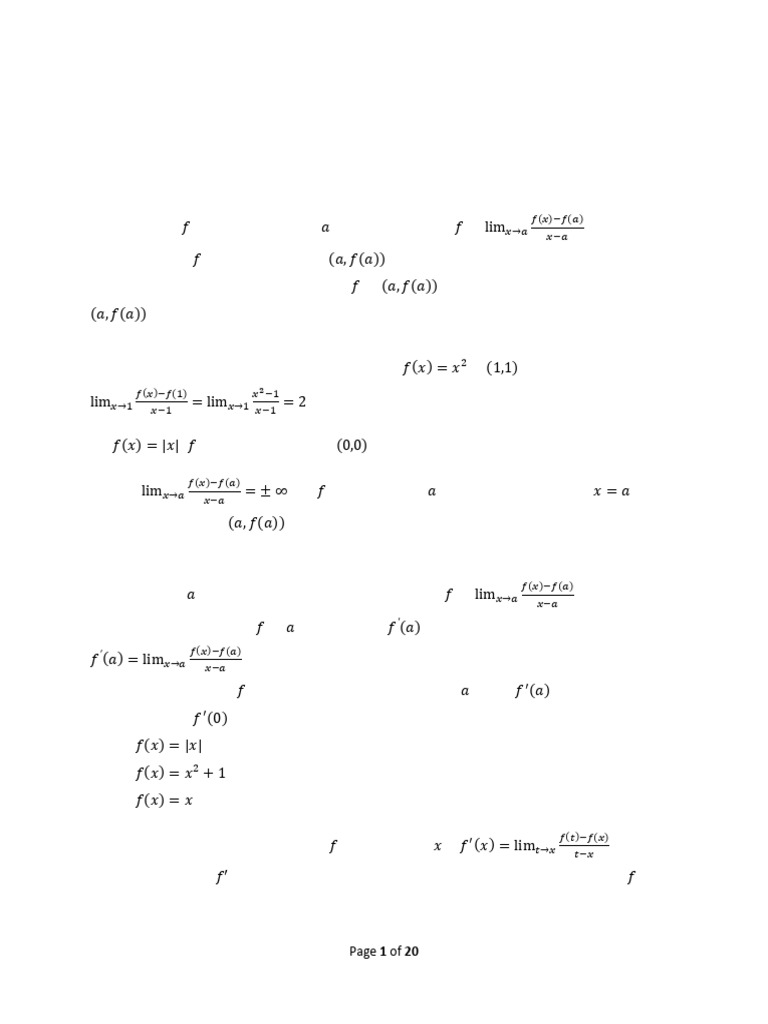 Chapter 4 Derivative and Application of Derivattive | PDF | Derivative | Tangent