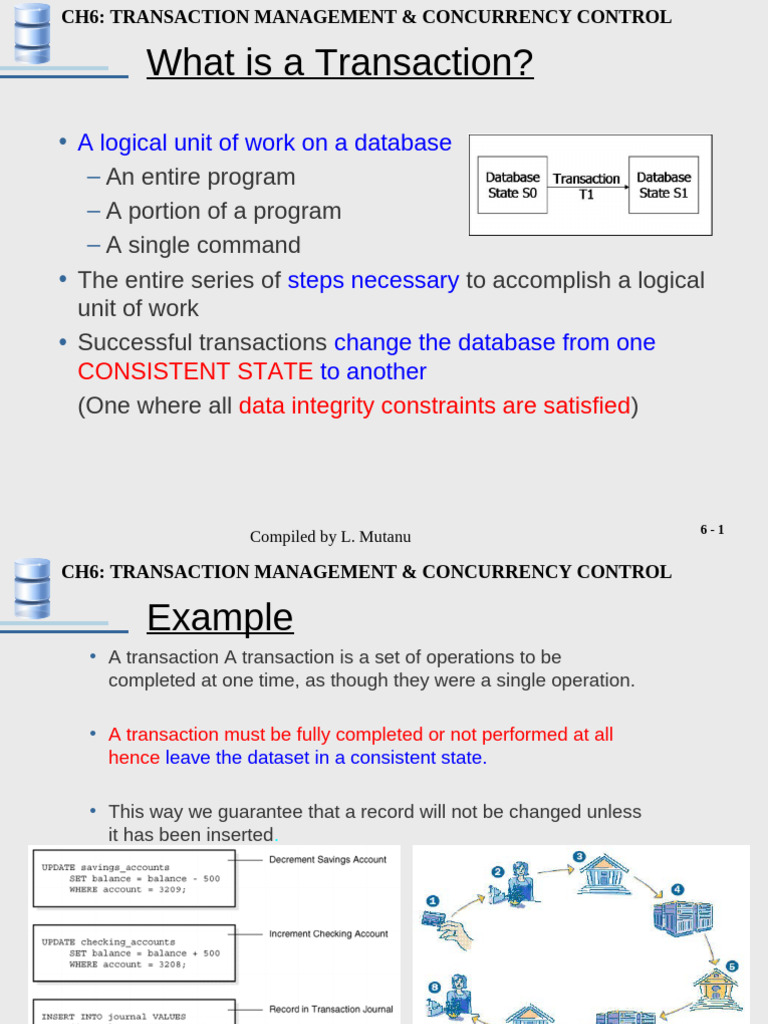 Transaction Management & SQL Procedures | PDF | Database Transaction | Databases