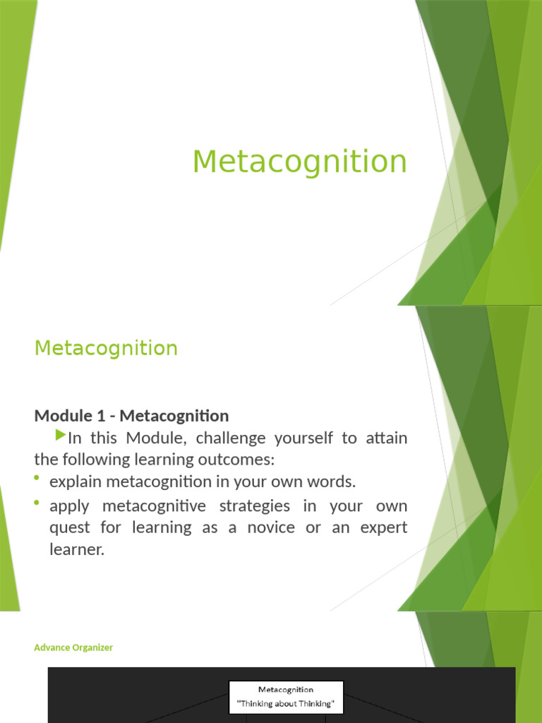 Understanding Metacognition Strategies | PDF | Metacognition | Learning