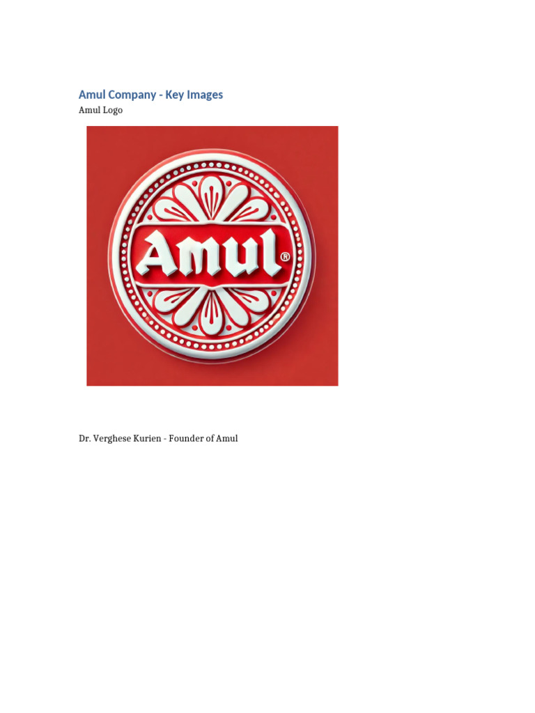 Amul Company: Key Images & Highlights | PDF