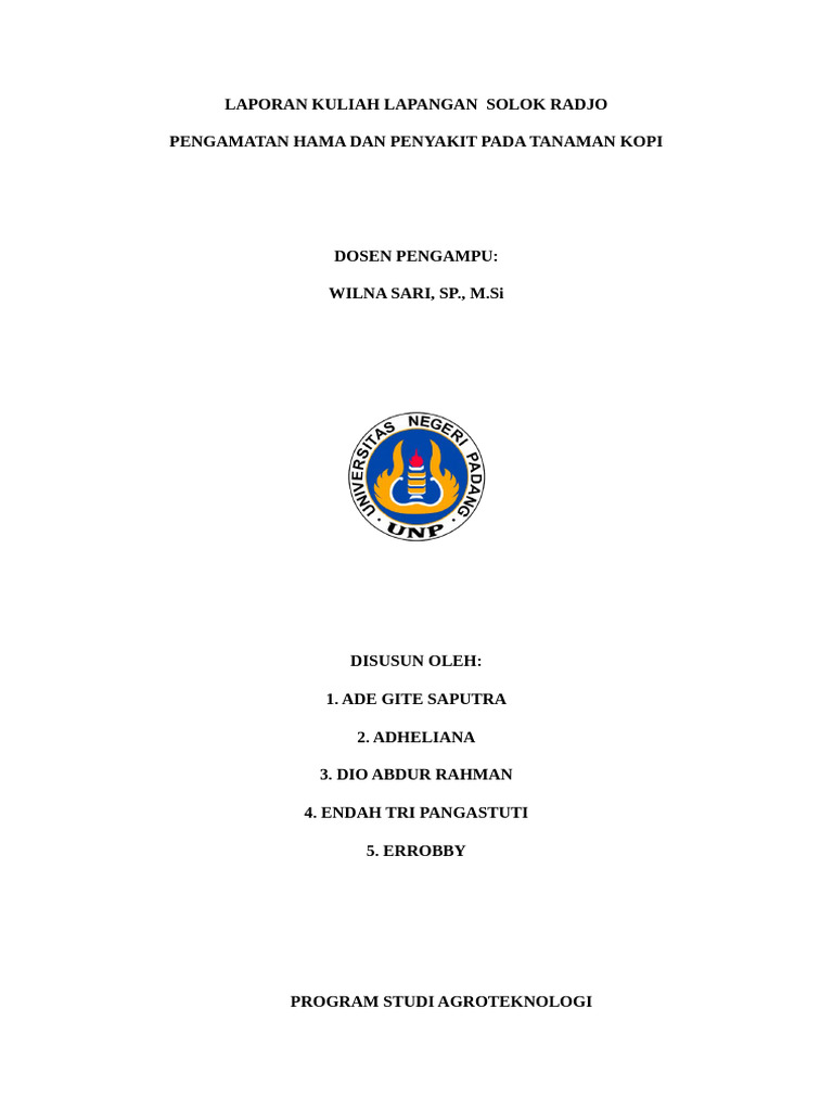 Laporan Kuliah Lapangan Solok Radjo | PDF