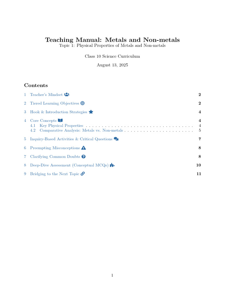 Metals vs. Non-metals: Key Properties Guide | PDF | Metals | Ductility