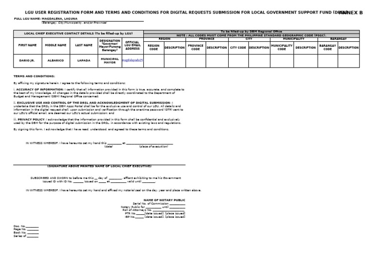 LGU Registration Form for Digital Requests | PDF | Authentication