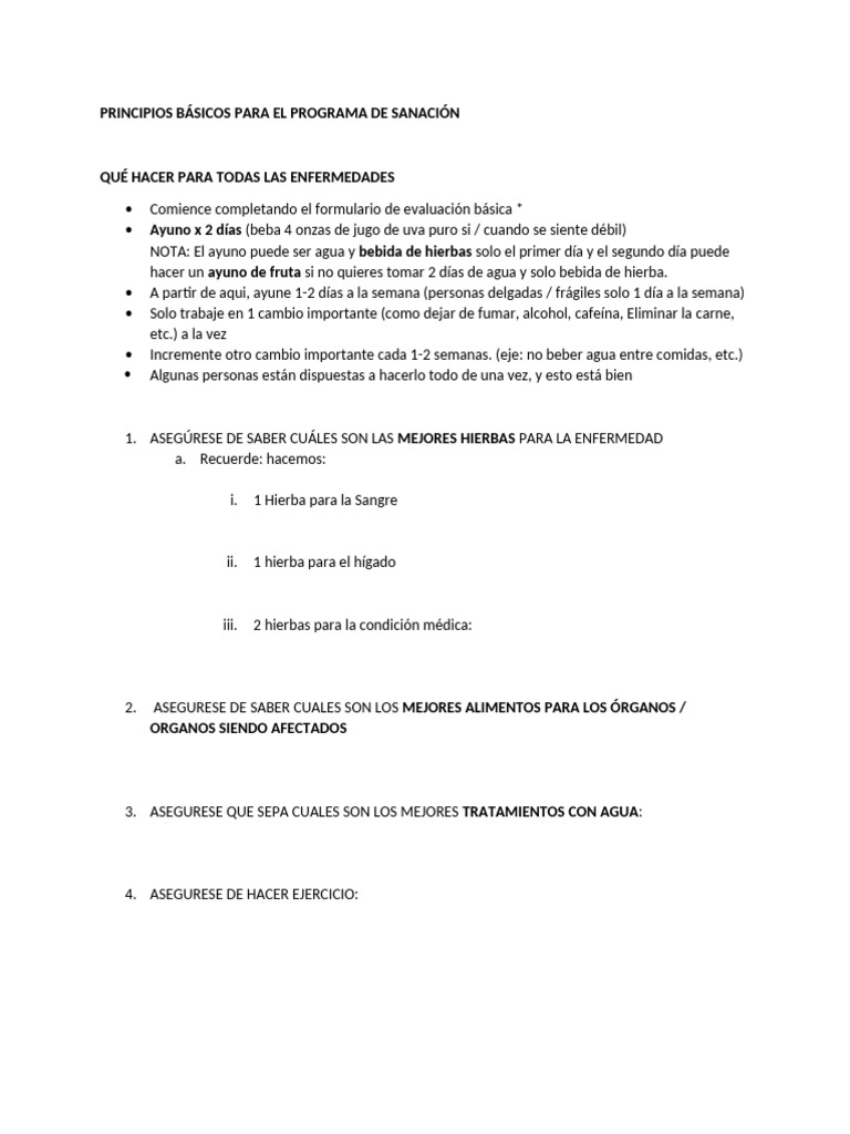 Principios Bã - Sicos para El Programa de Sanaciã - N | PDF | Cereales