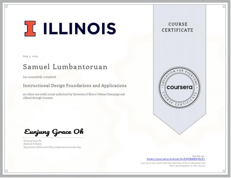 Instructional Design Course Completion | PDF