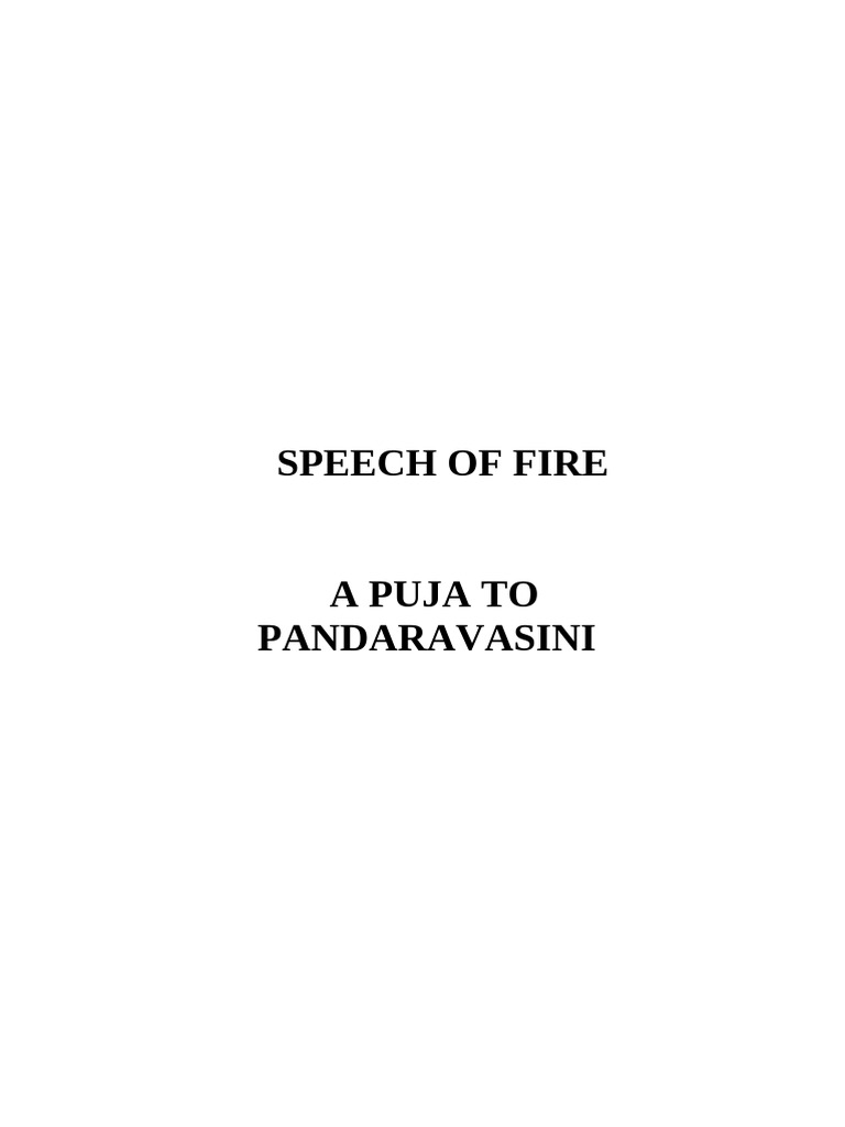 Pandaravasini Fire Puja Guide | PDF | Nāstika | Indian Philosophy