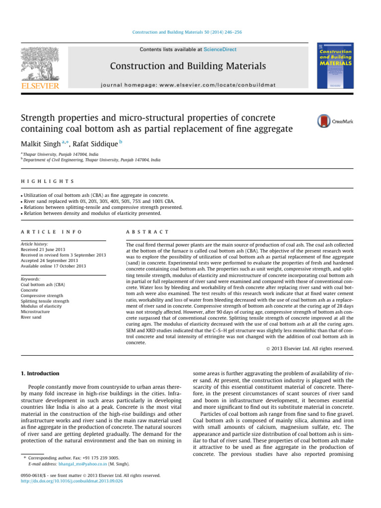 29 Strength Properties and Micro-Structural Properties of Concrete ...