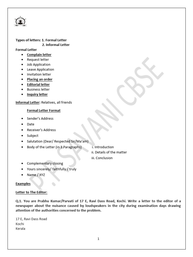 CL.10 Letter Writing NOTES | PDF | Sanitation | Traffic Collision