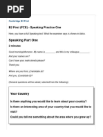 Cambridge C1 Advanced Exam Cae Speaking Example Test One Pdf