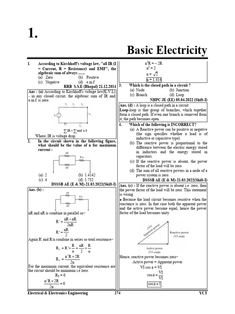Basic Electrical | PDF | Inductor | Capacitor