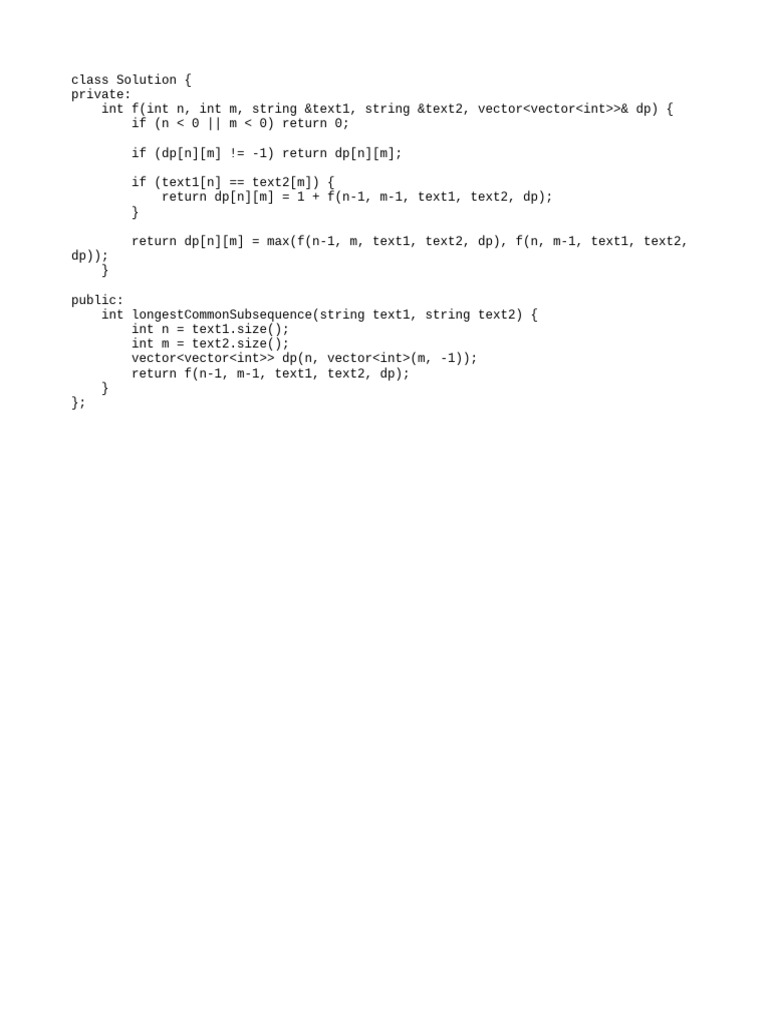Longest Common Subsequence | PDF