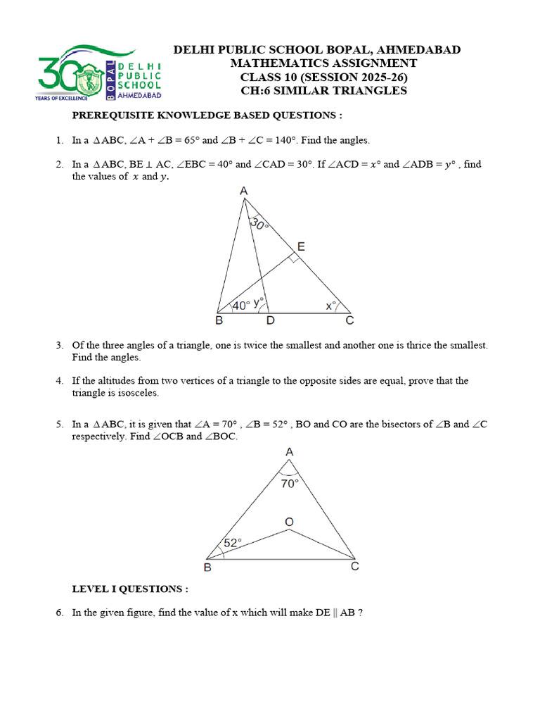 Chap 6 Similar Triangles | PDF | Triangle | Elementary Geometry