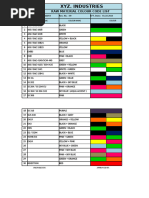 Fifo Colour Code Chart | PDF