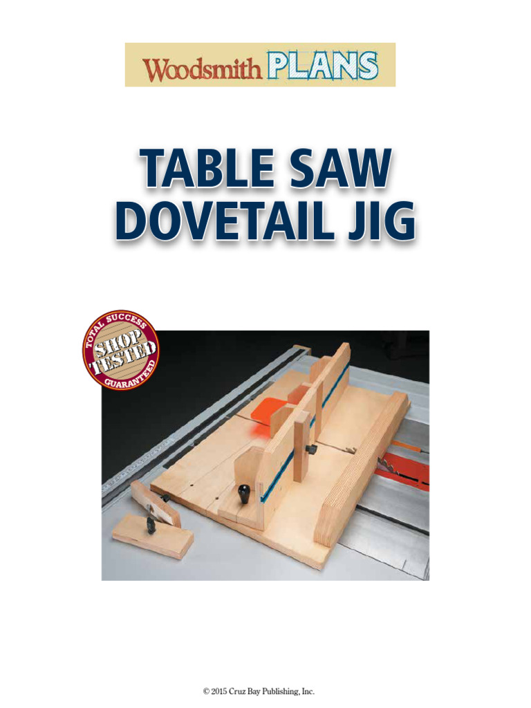 Sn10846 Table Saw Dovetail Jig | PDF | Plywood | Cutting Tools