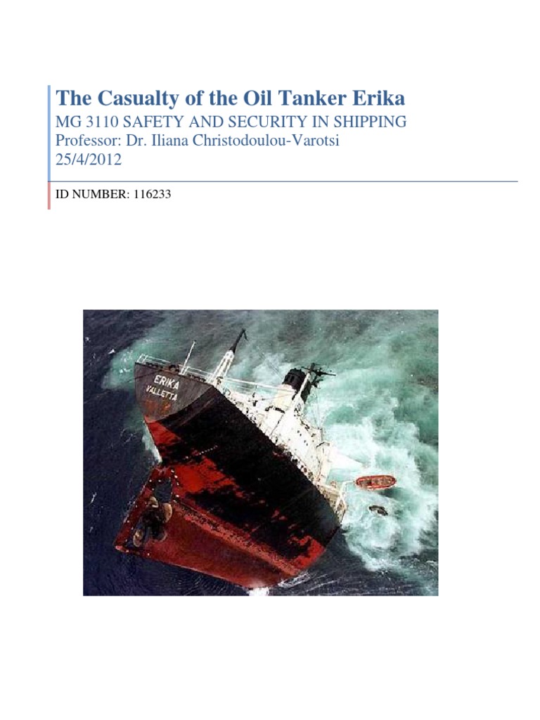 The Casualty of The Oil Tanker Erika | PDF | Oil Tanker | Industries