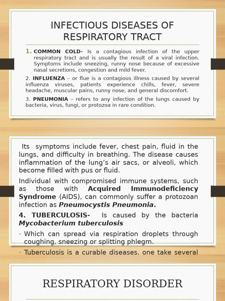 Respiratory Tract Infectious Diseases Guide | PDF | Chronic Obstructive ...