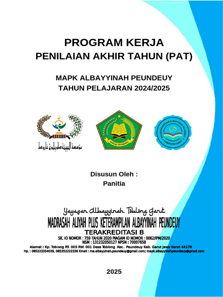 Cover Program Kerja Pat | PDF