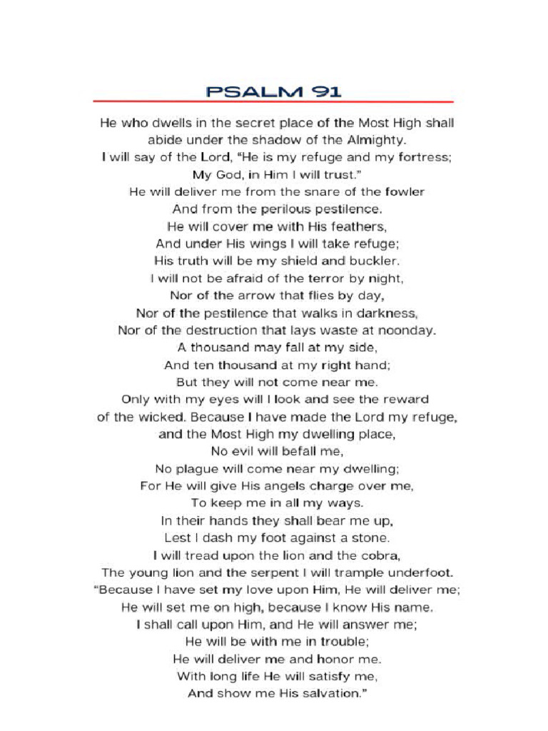 Psalm 91 | PDF