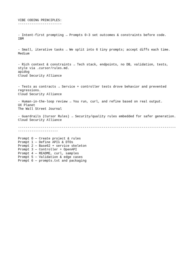 Vibe Coding Design Principles | PDF