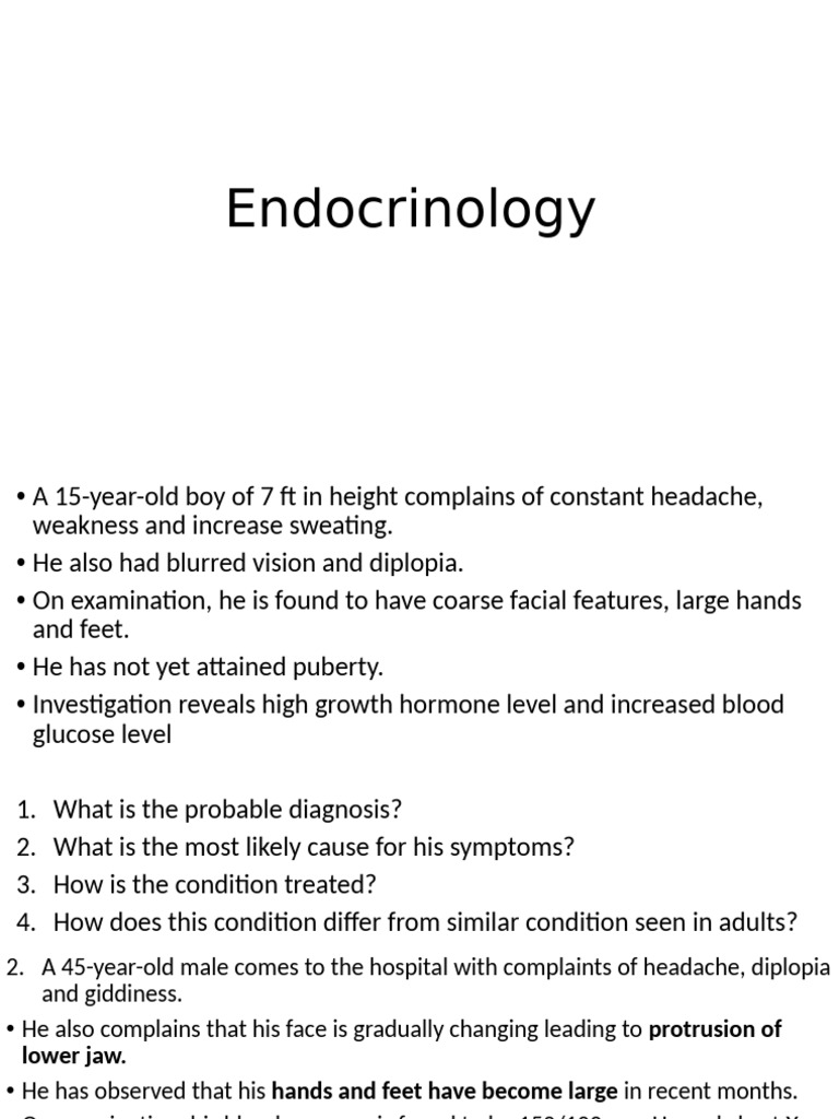 Endocrine Disorders Case Study Analysis | PDF | Medical Specialties ...