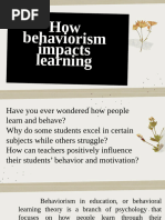 Advantages and Disadvantages of Behaviorist Approach For Learning A ...