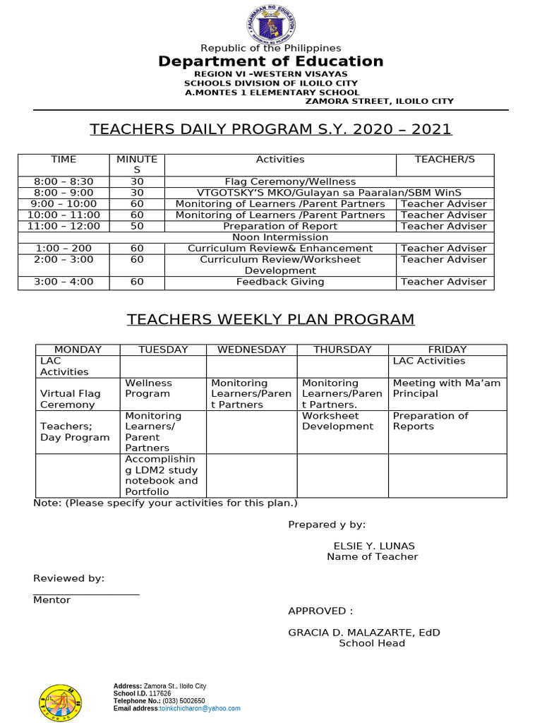 Teachers Program 2020-2021 | PDF | Teaching