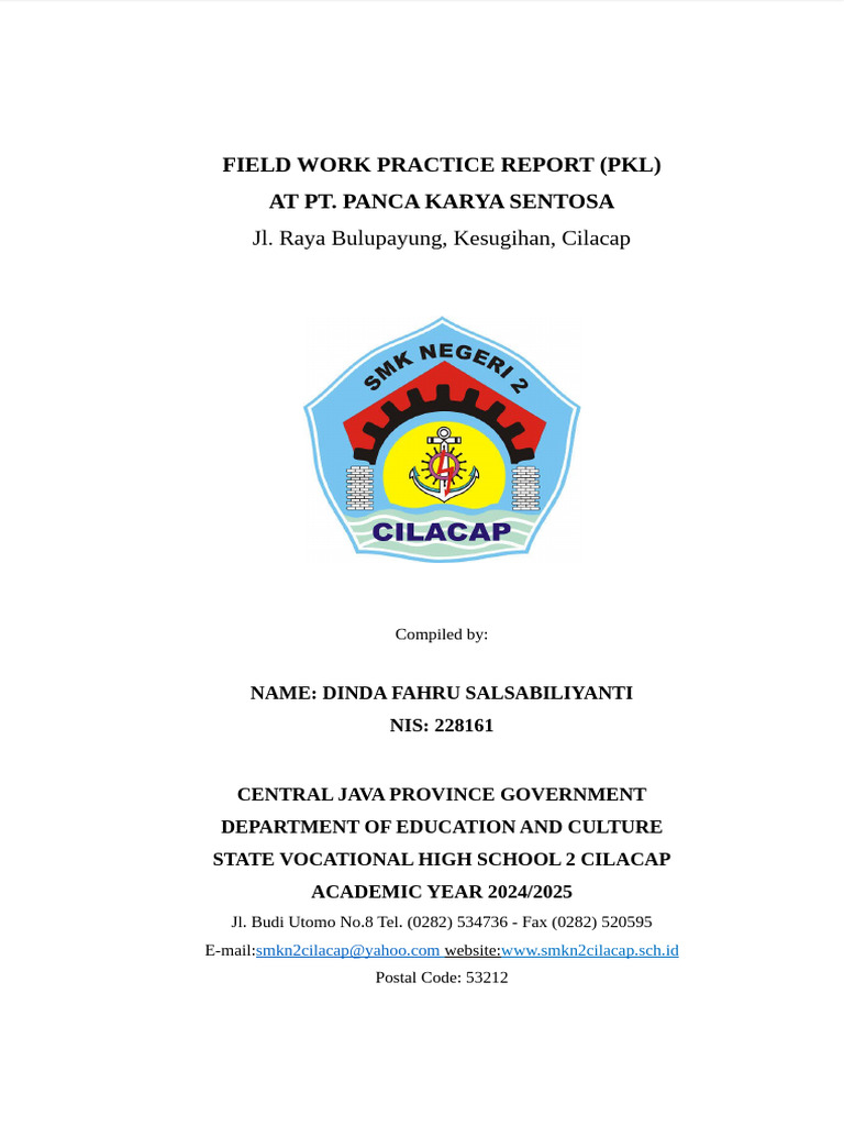Field Work Practice Report Dinda (PKL) .Id - en | PDF | Road Surface | Road