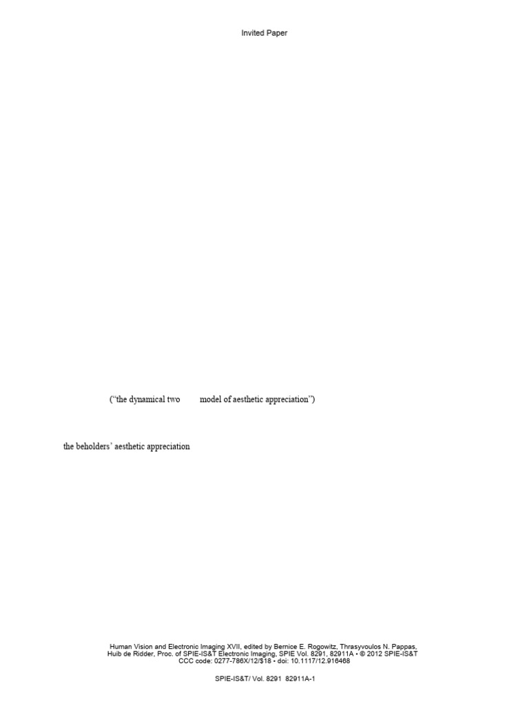 Understanding Aesthetic Appreciation Dynamics | PDF | Aesthetics ...