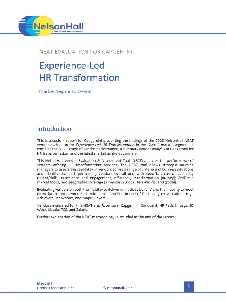 Capgemini's Leadership in HR Transformation | PDF | Human Resource ...