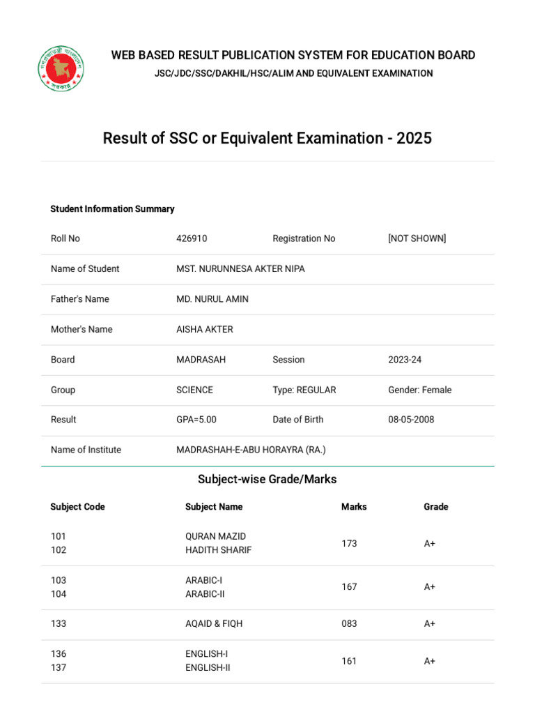 Web Based Result Publication System For Education Board | PDF