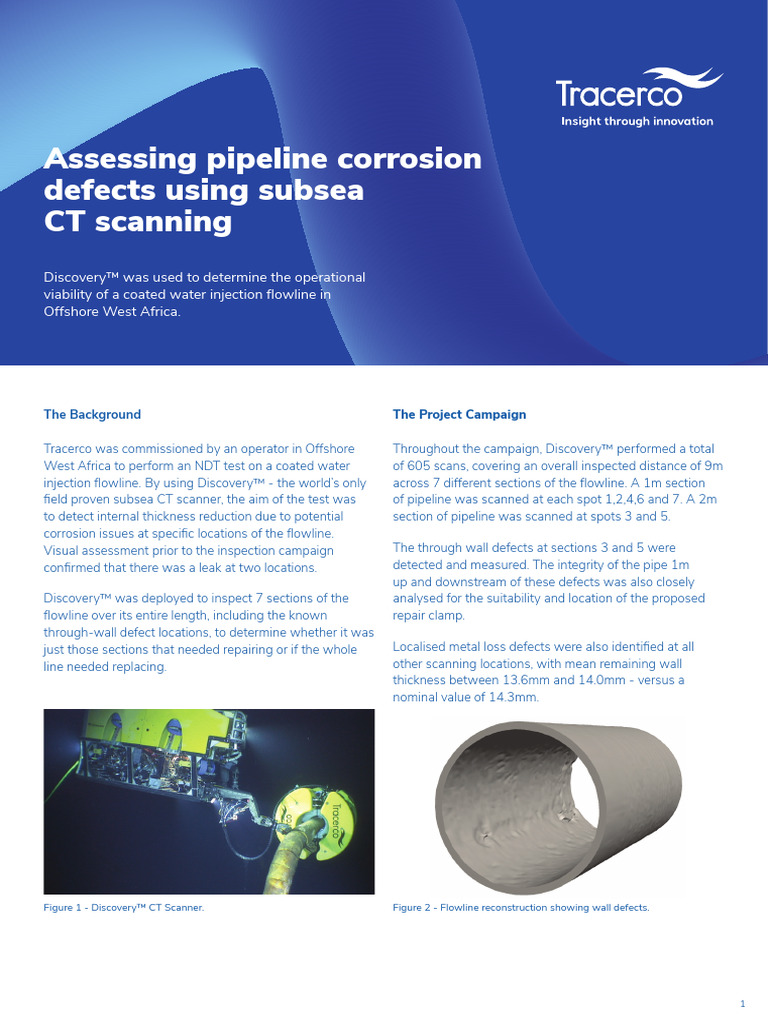 Subsea CT Scanning for Pipeline Corrosion | PDF | Ct Scan