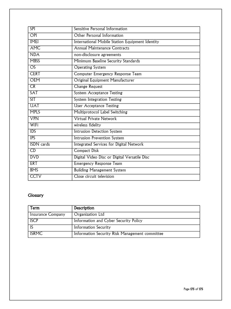 Glossary of IT and Security Terms | PDF