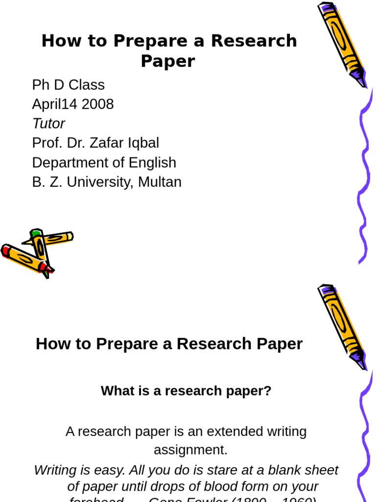 Guide to Writing a Research Paper | PDF | Note (Typography) | Citation