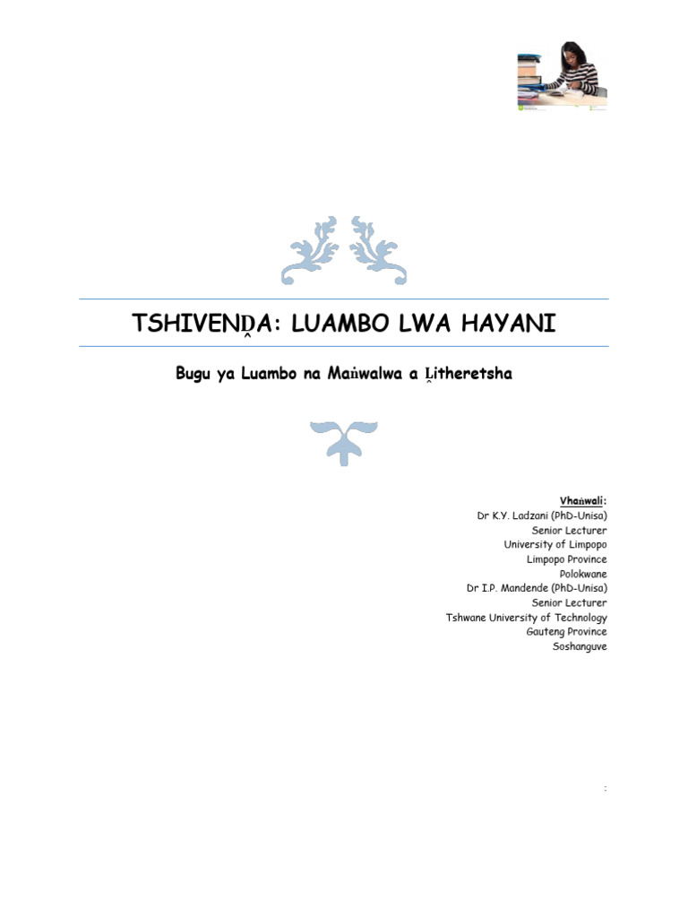 2020 Tshivenḓa Luambo Lwa Ḓamuni1 | PDF