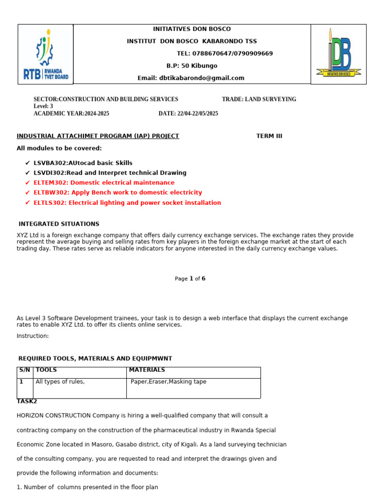 Construction and Electrical Training Program | PDF | Electrical Wiring ...