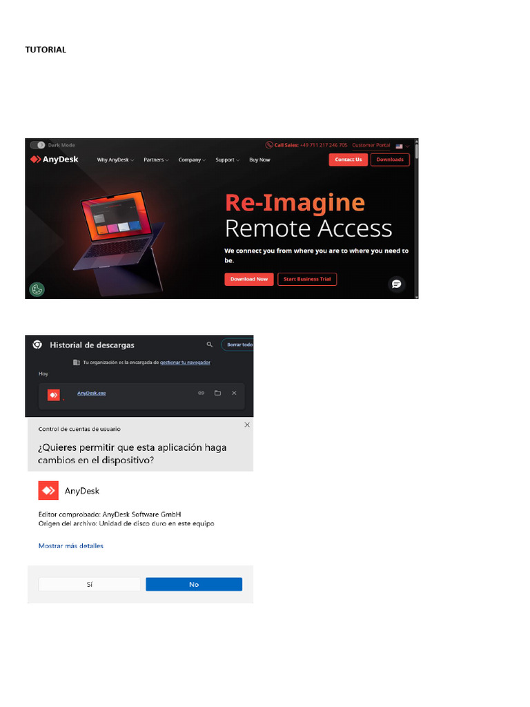 Tutorial Anydesk | PDF
