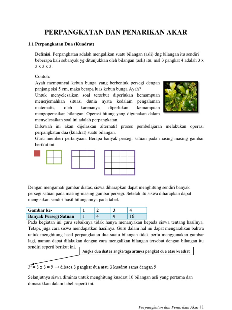 Makalah Perpangkatan Dan Penarikan Akar | PDF
