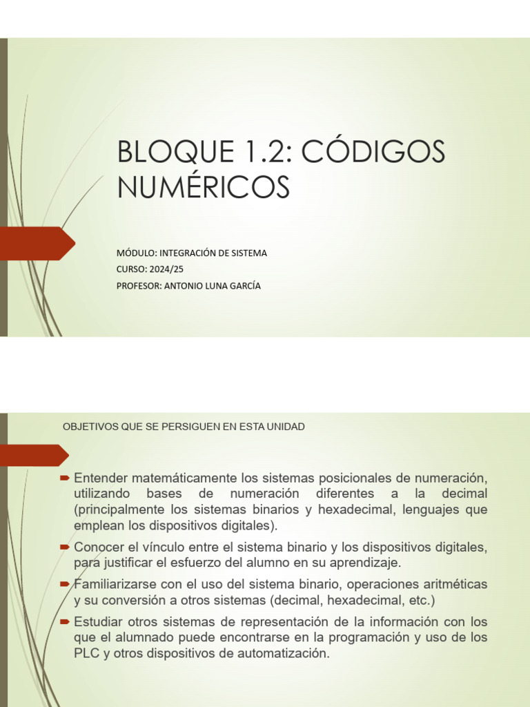 Códigos Numéricos en Sistemas Digitales | PDF | Poco | Decimal