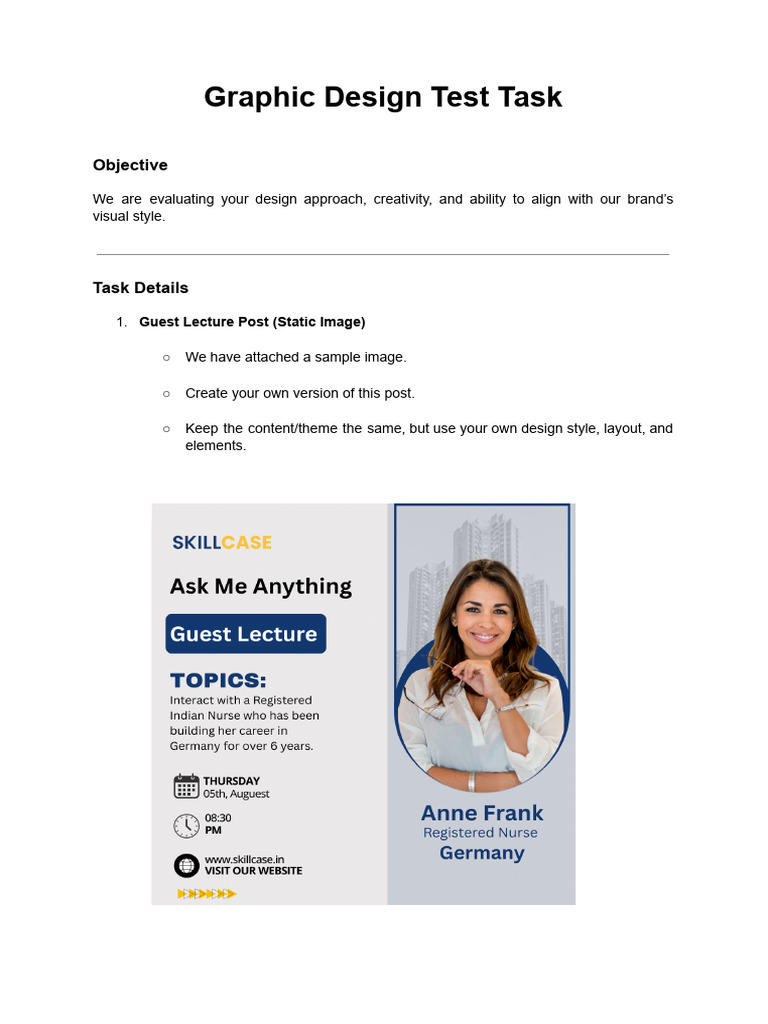 Graphic Design Test Task | PDF