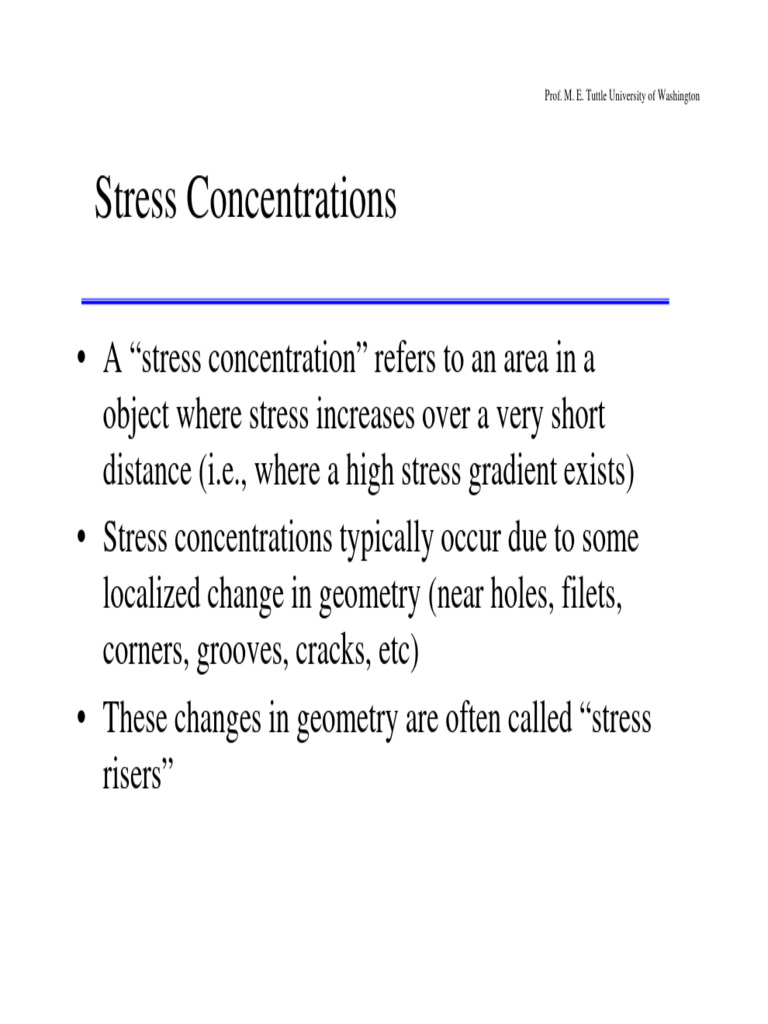 Stress Concentrations | PDF | Stress (Mechanics) | Continuum Mechanics