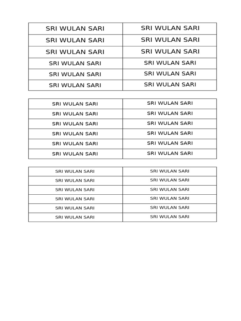 SRI WULAN SARI Overview | PDF