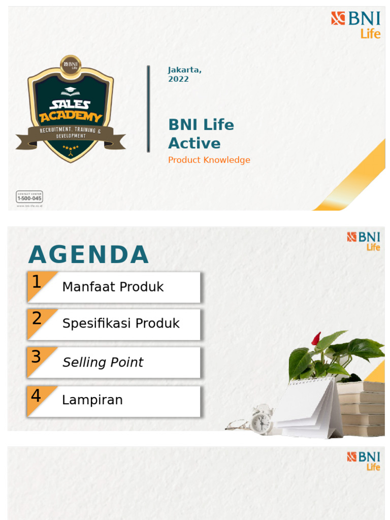 Pemahaman Produk BNI Life Active | PDF